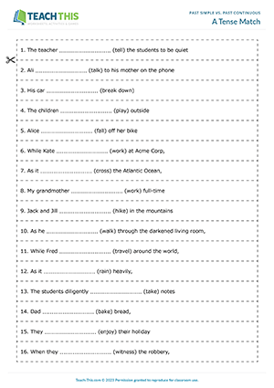 Past Simple Vs Past Continuous ESL Activities Games Worksheets Past Simple Vs Past Continuous ESL Activities Games Worksheets